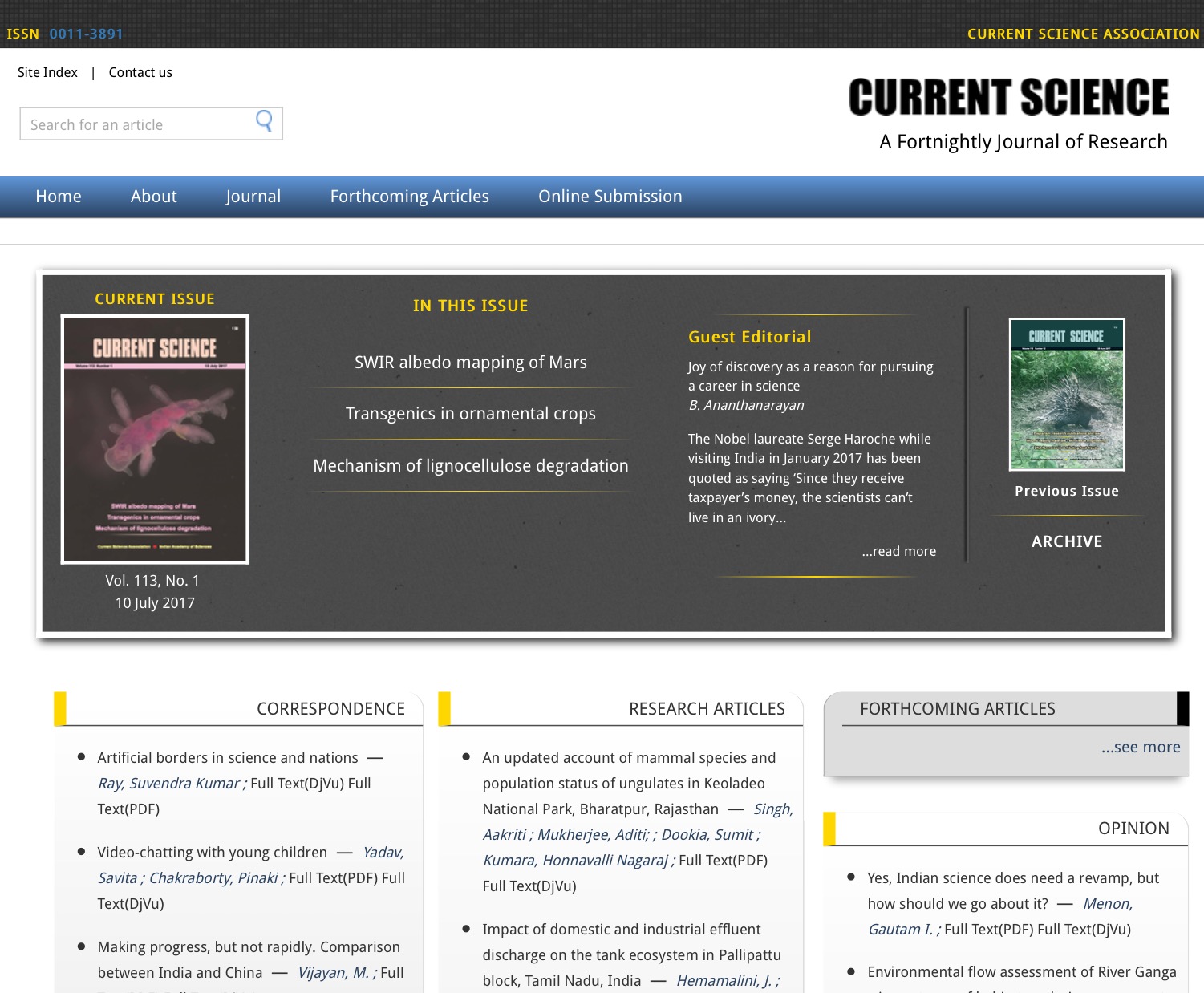 Predatory journal clones of India’s Current Science spring up | Science ...